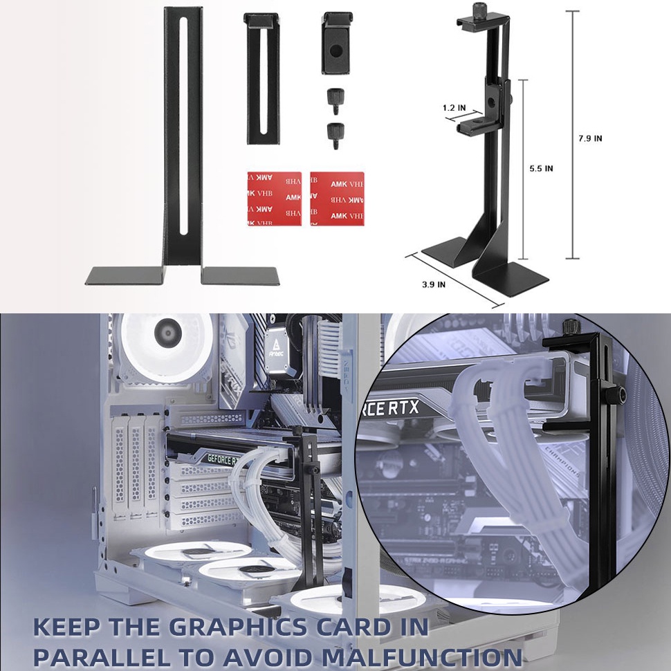 Computer Graphics Card Holder GPU Brace Support Video Card Sag Holder ...