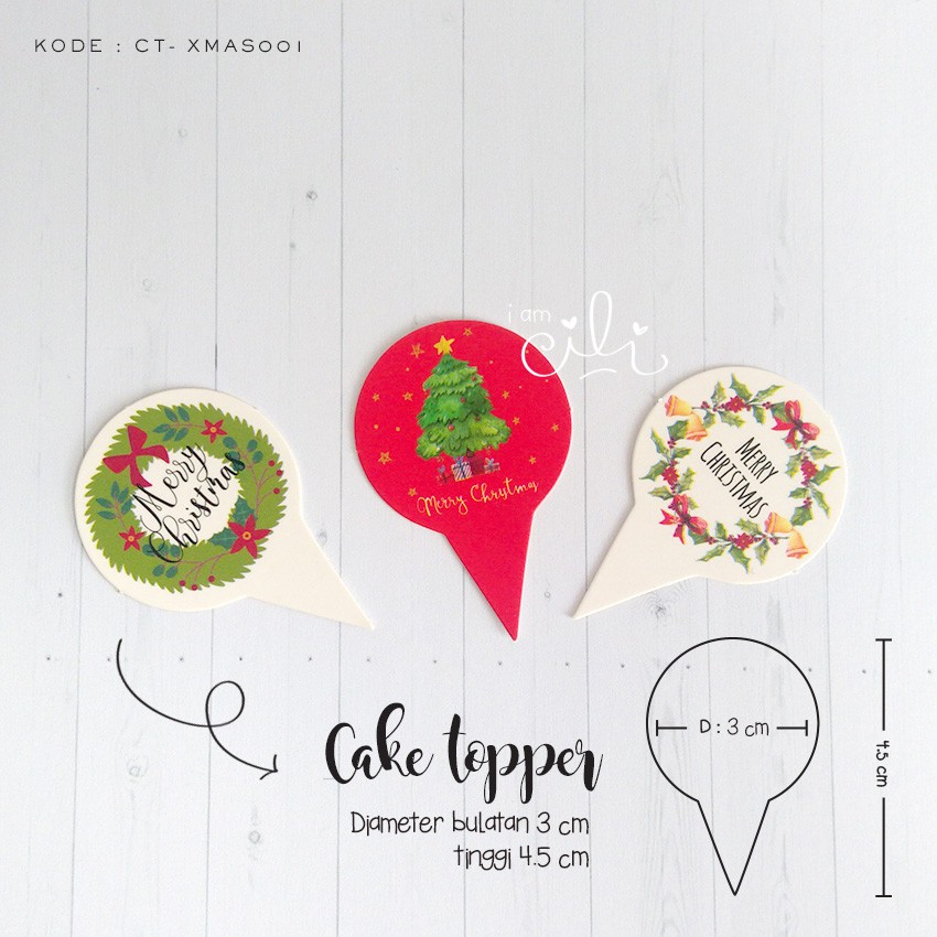 Cake topper/Christmas Theme cake decorating diameter 3cm | Shopee Singapore