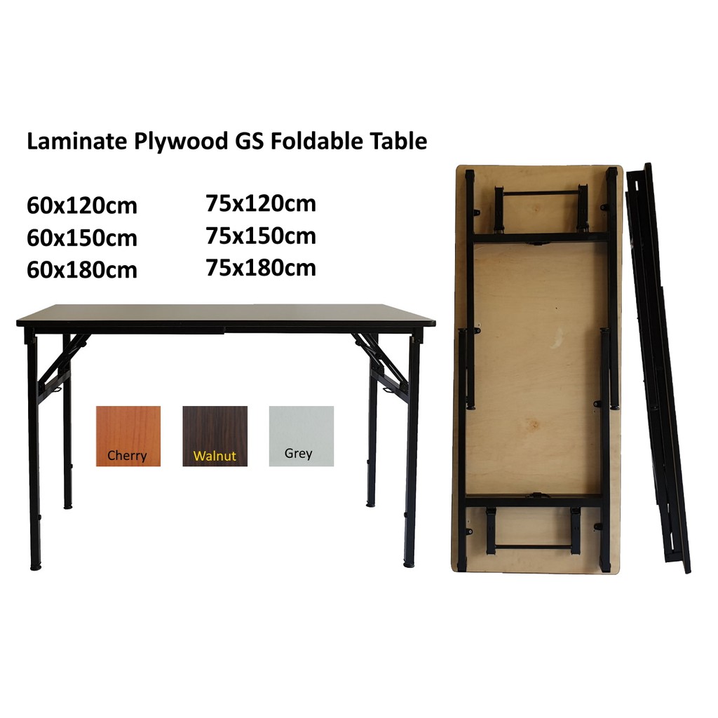 层压板桌子. 折脚. 弹簧折桌. Foldable. Folding table. GS frame. Spring Leg ...