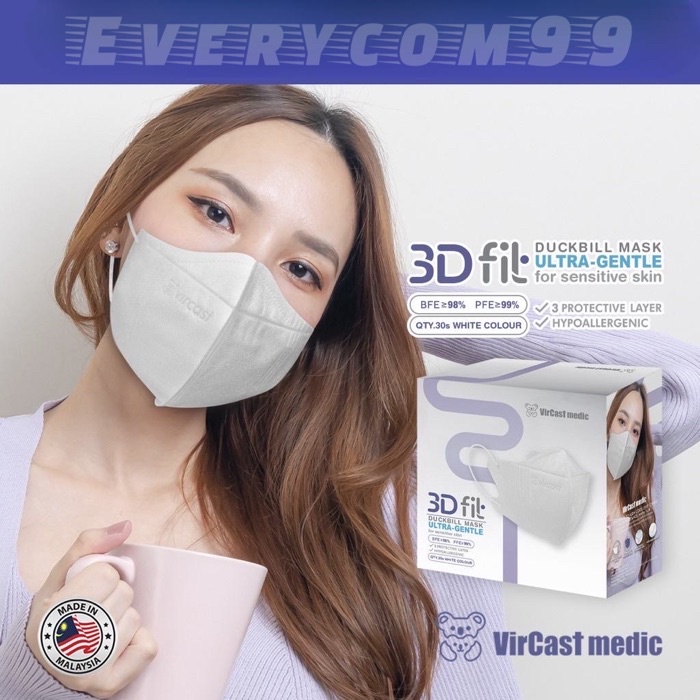 Vircast Medic/Safeco 3D Mask (30pcs/box) | Shopee Singapore