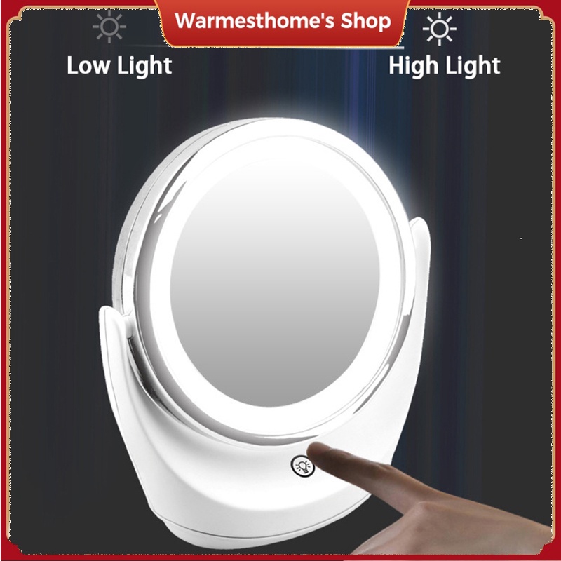 【LED Makeup Mirror 】 LED Makeup Mirror 5X Magnifying Rechargable with 3 ...