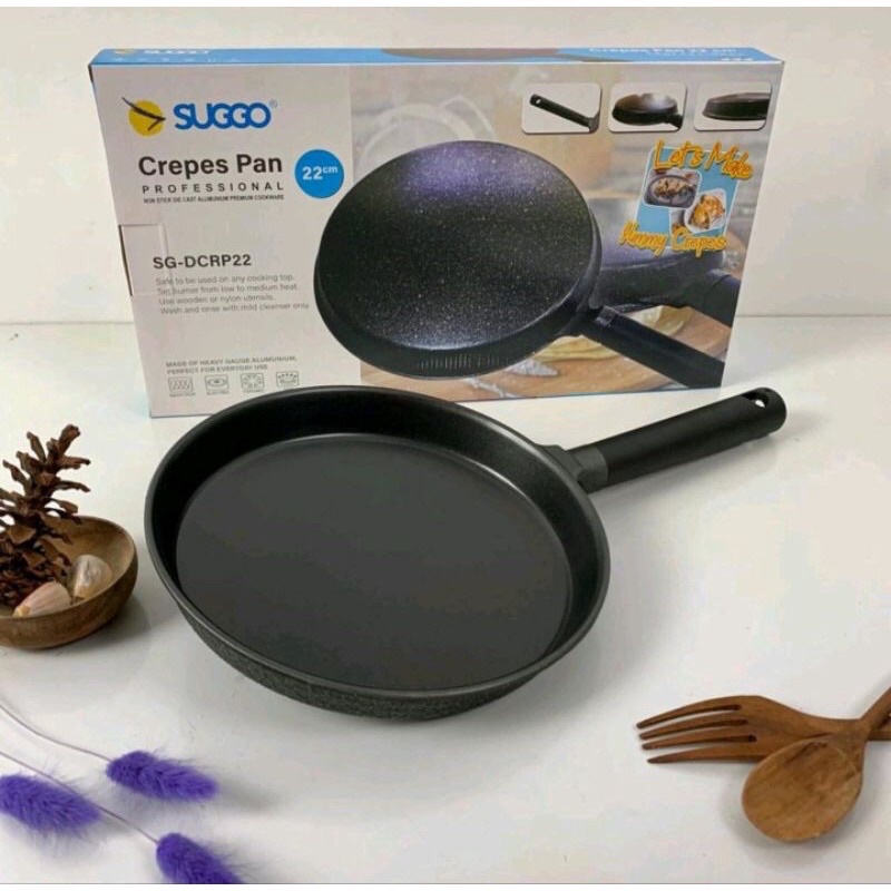 Crepes Pan Maker 22cm Risol Frying Pan Crepe Teflon Skin Mold Non-Stick ...