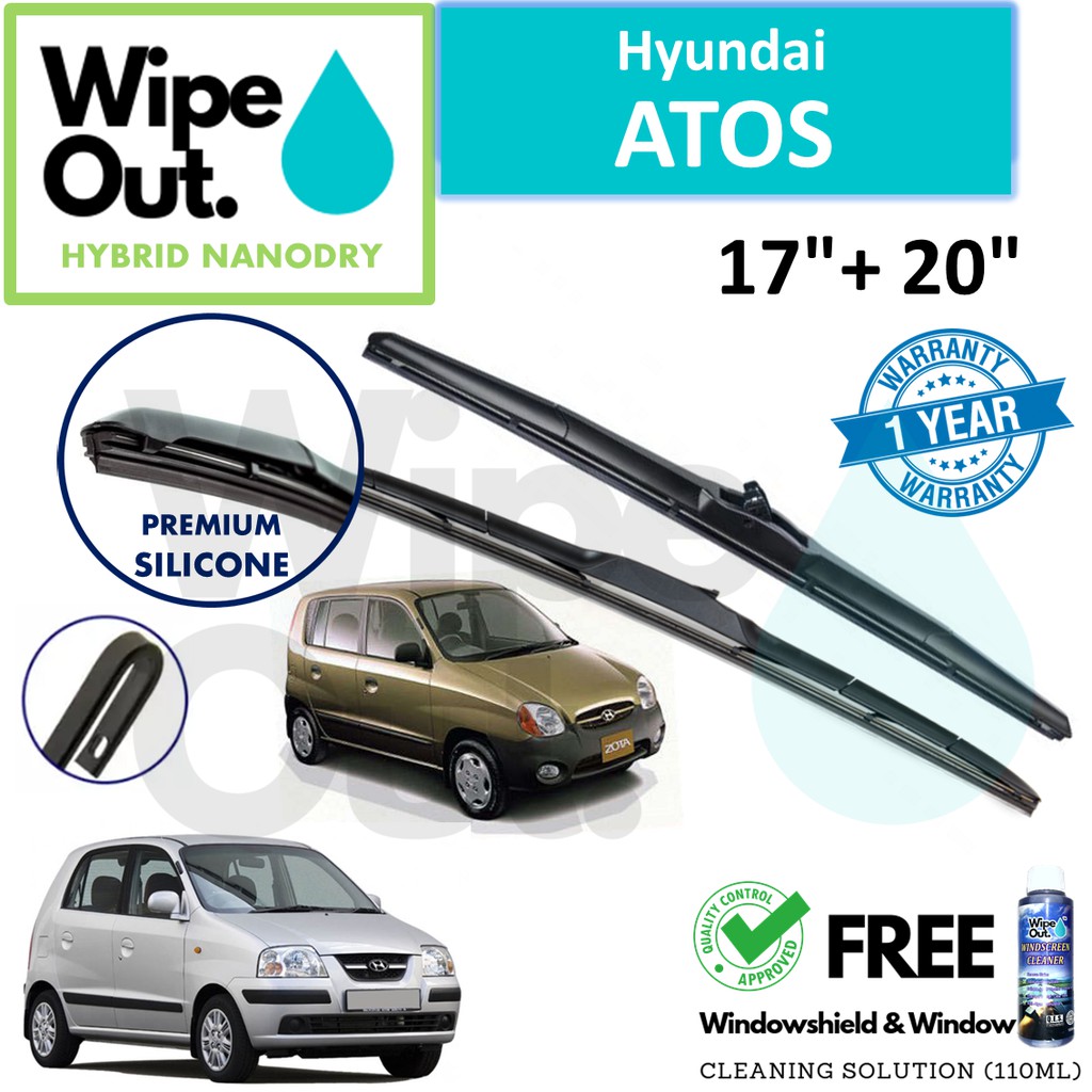 [PREMIUM] Hyundai / Inokom ATOS WipeOut HYBRID NANODRY SILICONE Wiper ...