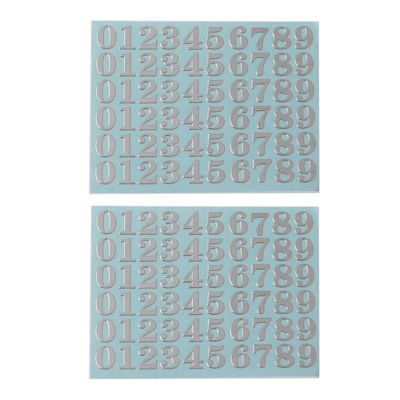 ARIN 2 Sheets Metal Letters Alphabet Stickers and Glitter Number ...