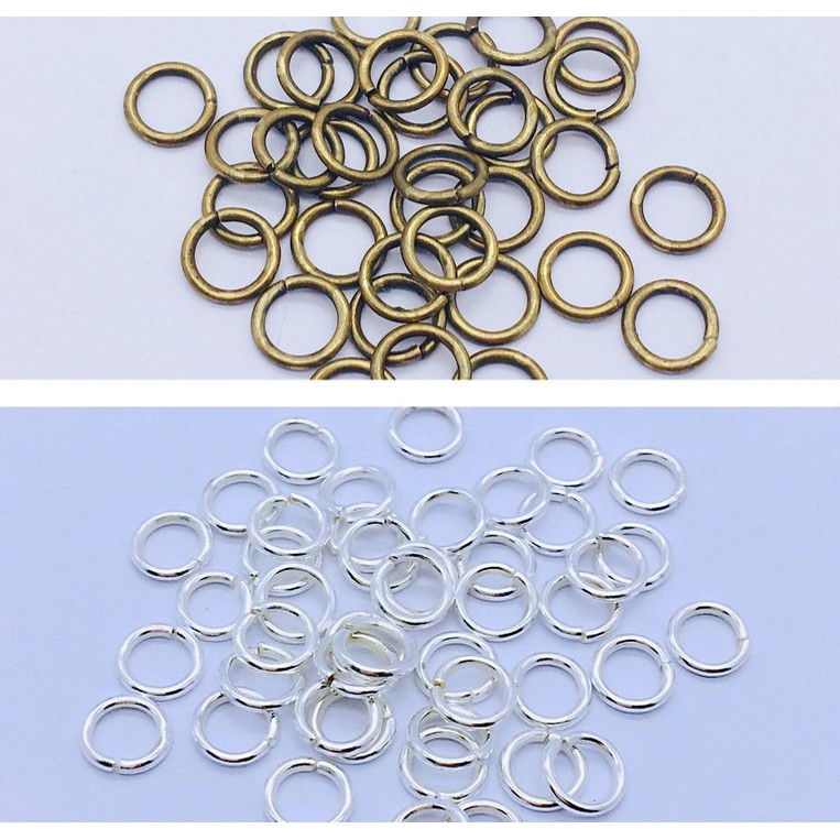 200pcs 4-12mm Metal Single Loops Open Jump Ring & Split Ring Connectors ...
