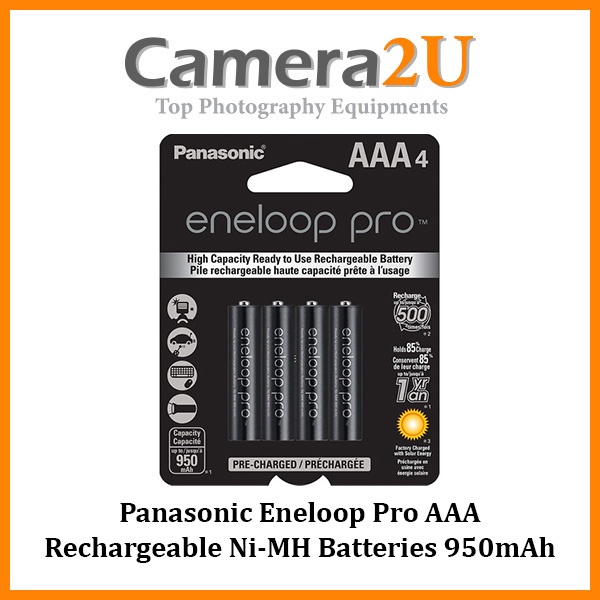Panasonic Eneloop Pro AAA Rechargeable Ni-MH Batteries 950mAh (4 Pack ...