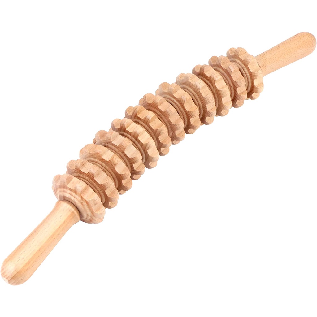 Curved Wood Therapy Massage Roller, 12 Gears 41cm Professional Wooden ...