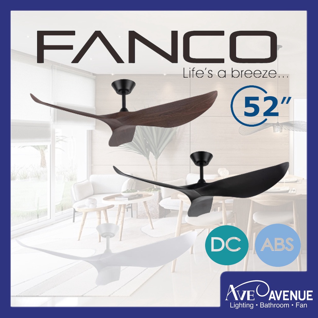 Fanco Huracan DC Motor 3 Blade Ceiling Fan with Remote Control | Shopee ...