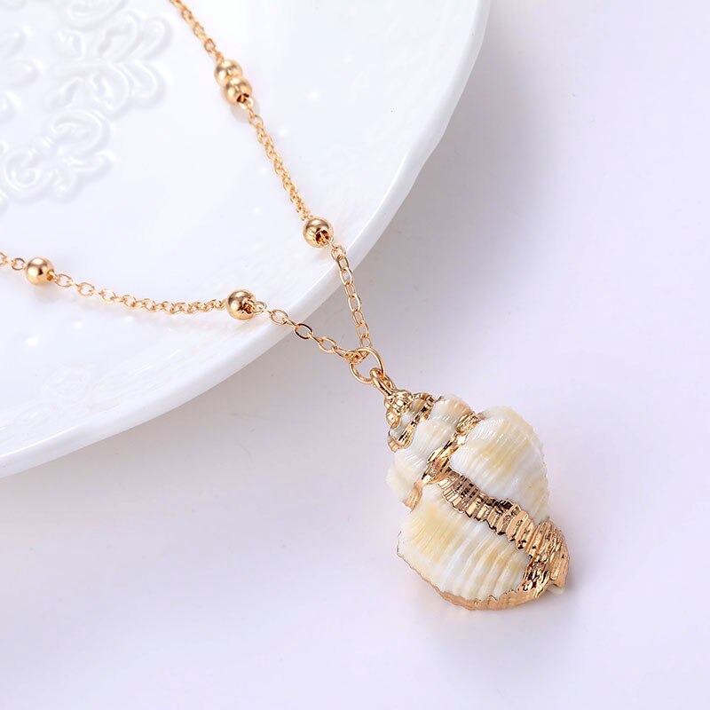 Conch Shells Necklace Sea Beach Shell Pendant Necklace For Women Female ...