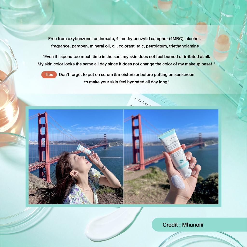 Cute Press Ci Lab Sensitiv Ultra Mild Tone Up Sunscreen SPF 50+ PA ...