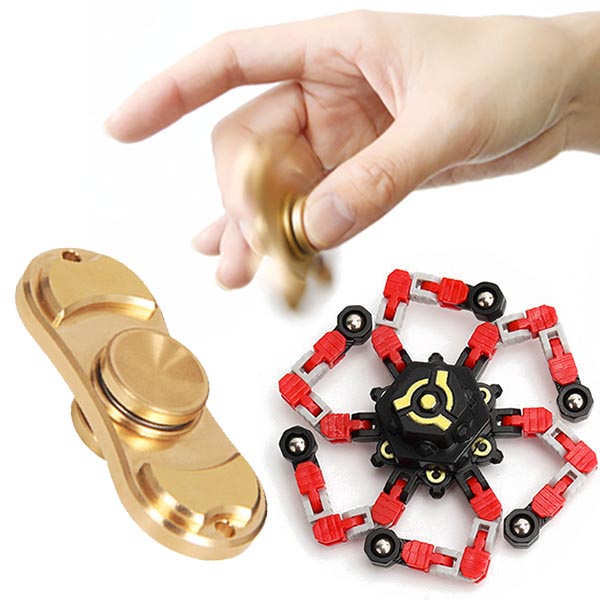 🇸🇬 Fidget Hand Spinners - Stress Relief Transformable Educational Toy ...