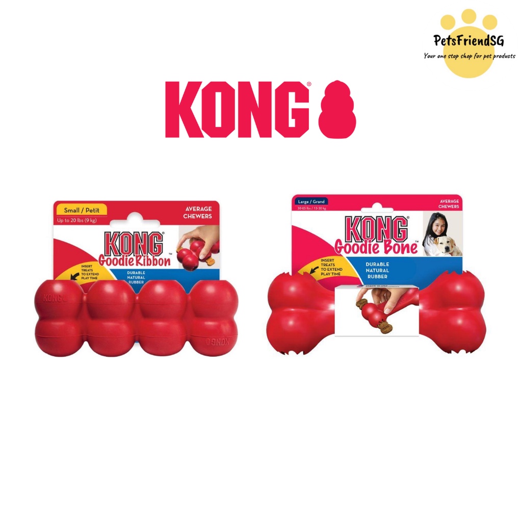 KONG Goodie Bone/Goodie Ribbon Dog Toys | Shopee Singapore