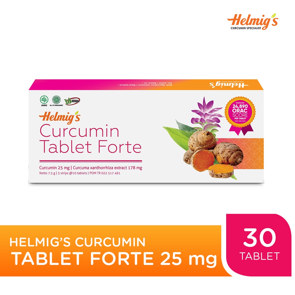 Curcumin Tablets Forte Helmig's 25 mg contains 30 Helmigs Tablets ...