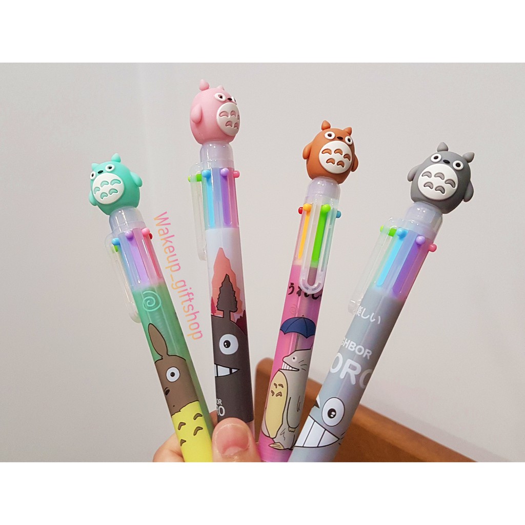 6 Colours ballpoint pen (Totoro Totoro Cartoon Head) | Shopee Singapore