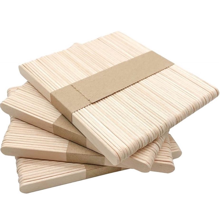 200 Pcs Ice Cream Stick 115 x 10mm Popsicle Stick Plain Colour for Art ...