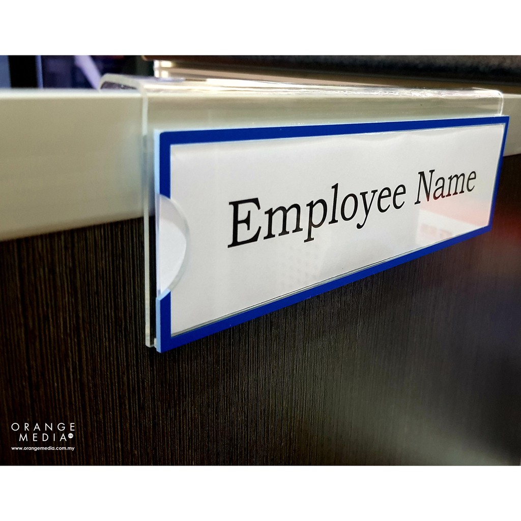 Cubicle Partition Acrylic Slot-in Name Tag (22mm) | Shopee Singapore