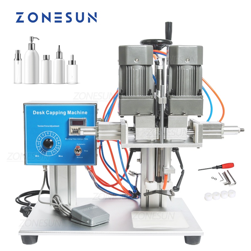 ZONESUN ZS-XG6100 Bottle Capping Machine Srew Top Unicorn Juice Liquid ...