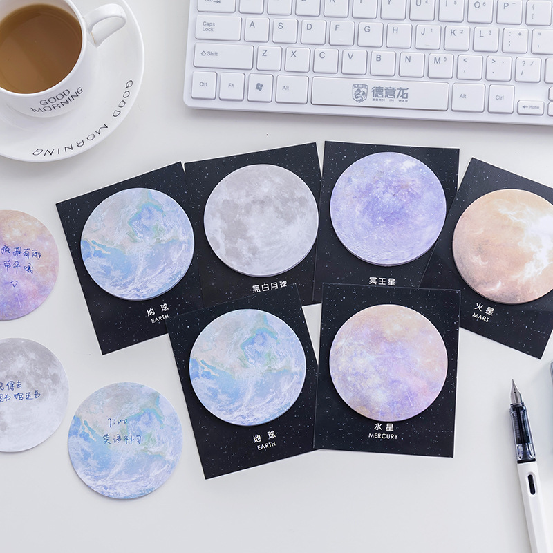 Mohamm Creative Planet Series Convenience Sticky Notes Memo Pad Earth ...
