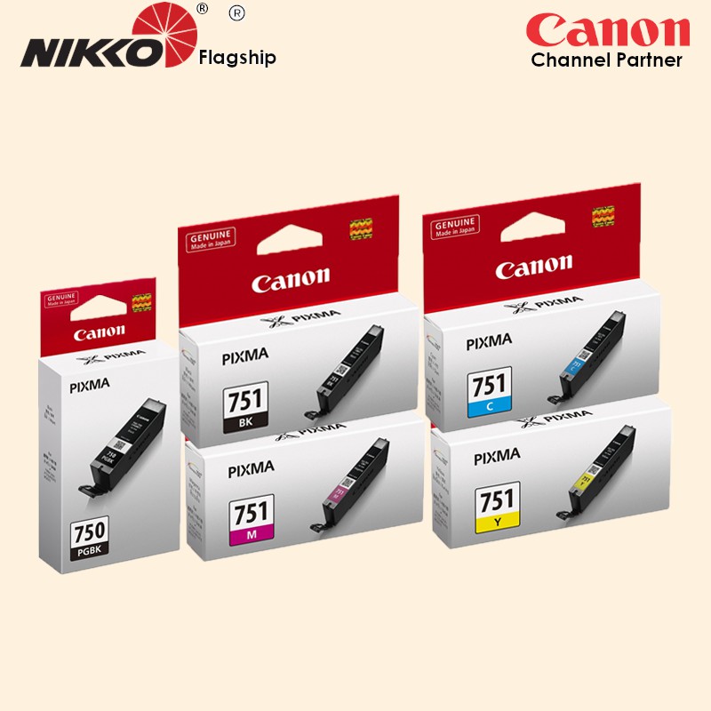 Canon 751 CLI-751 CLI751 CLI 751 CMYK Magenta Yellow Grey Ink For PIXMA ...