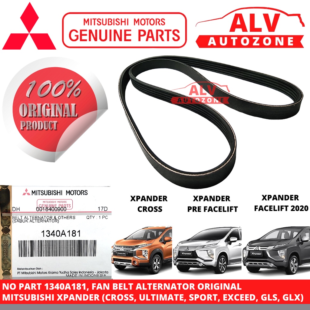 MITSUBISHI Fan BELT VAN BELT ALTERNATOR Missishi Xander 1340A181 ...