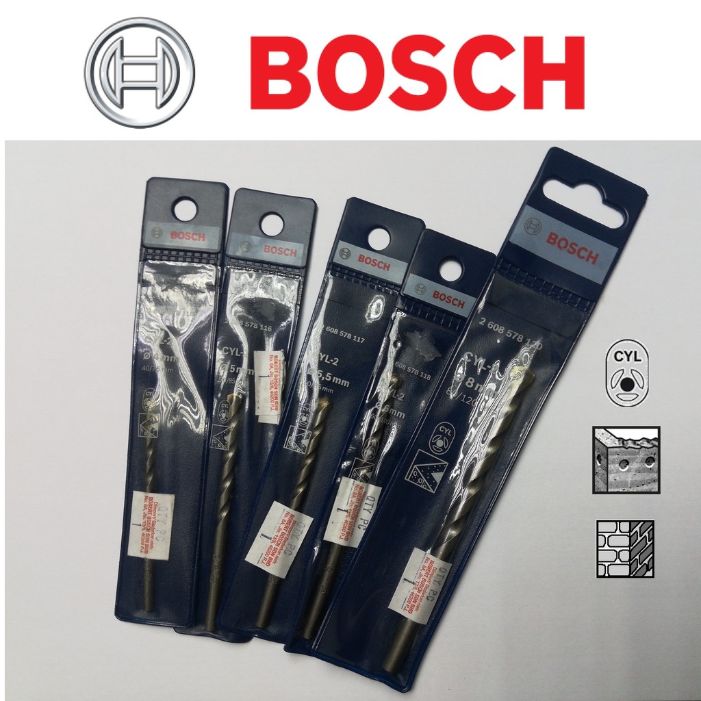 [1PC] BOSCH CYL-2 Masonry Drill Bit 4mm-8mm | Shopee Singapore