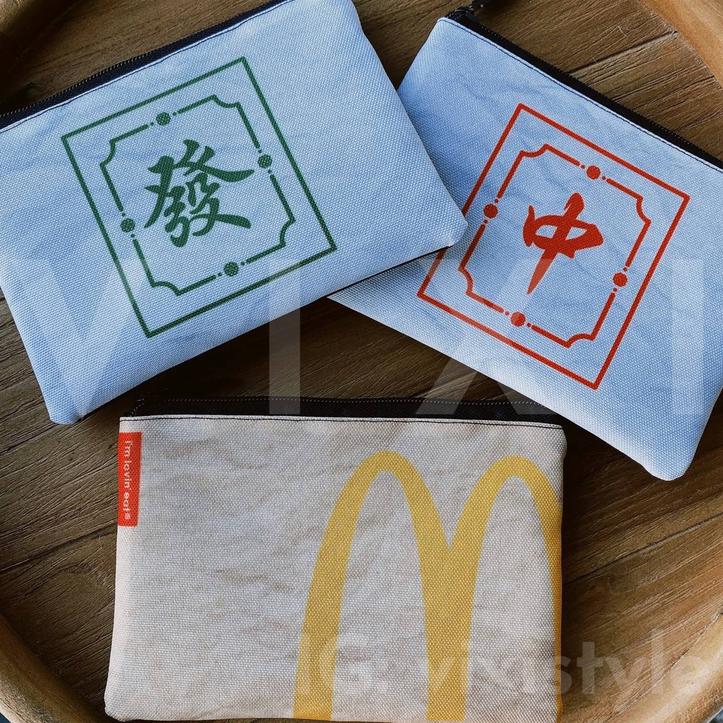 McDonald's & Mahjong Wristlet phone holder pouch purse wallet | Shopee ...