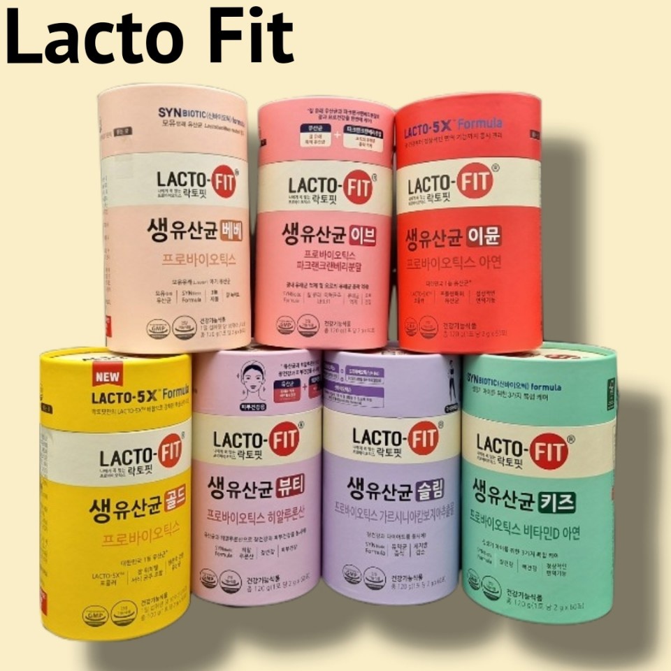[Lacto fit] Lactofit Probiotics 7 types NEW Gold 50p , Kids 60p ,Baby ...