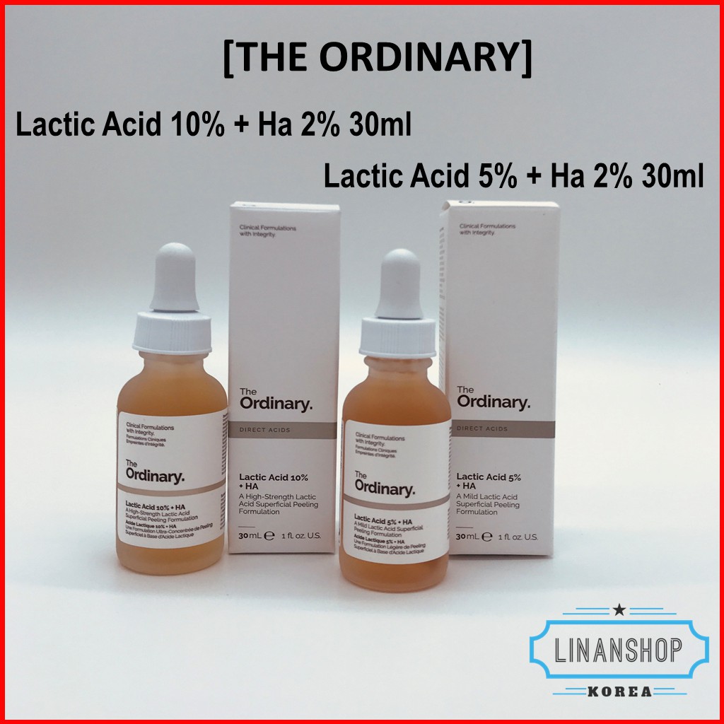 KOREA [THE ORDINARY] Lactic Acid 5% or 10% + Ha 2% 30ml Expired Date ...
