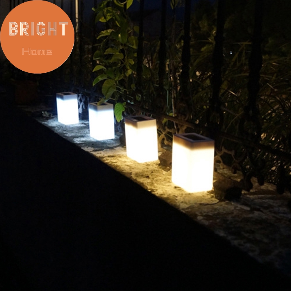 Bright Home Waterproof Square Fence Landscape Lamp Outdoor Solar ...
