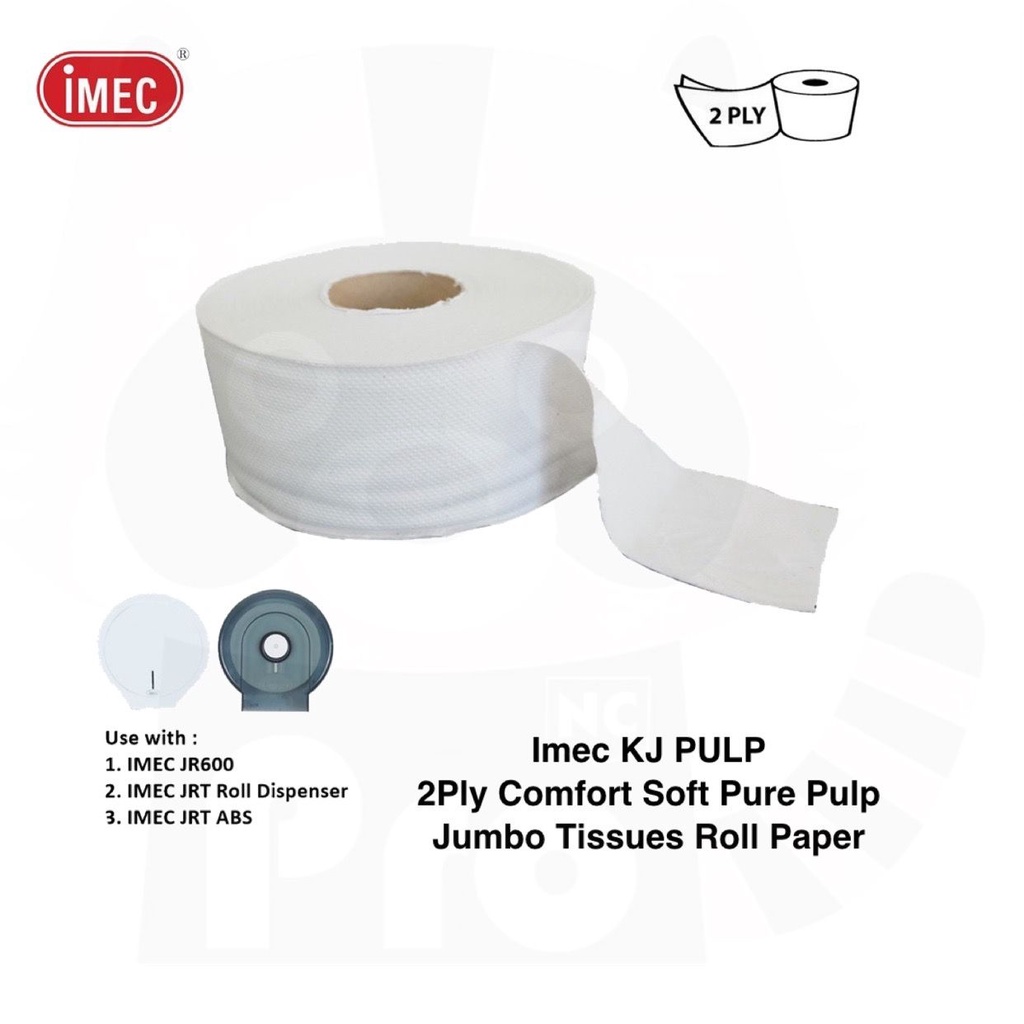 Recycle Jumbo Tissue Paper, IMEC JRT, 2 Ply Emboss Roll Paper 100gm ...