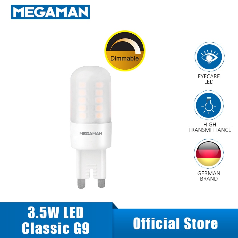 Megaman LED Signature G9 Bulb 3.5W 2800K Warm White Dimmable For Home ...