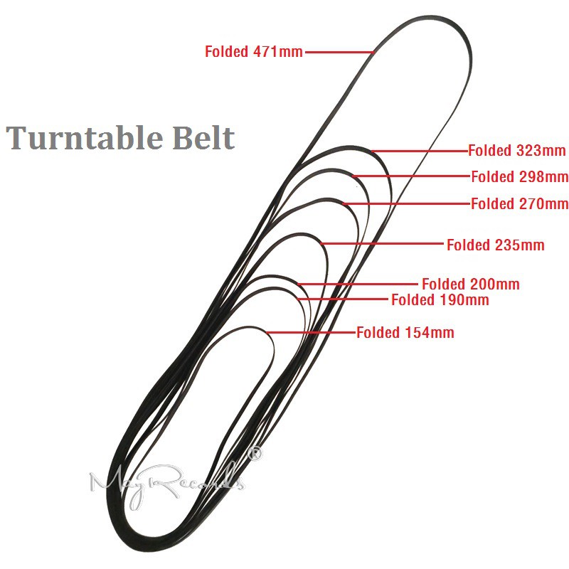 1PCS High Quality Flat Rubber Belt Replace Turntable Phono Tape CD ...