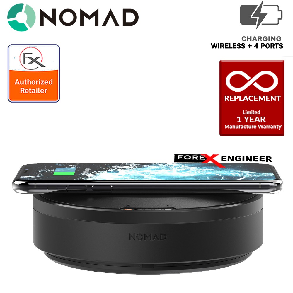 Nomad Wireless Hub for 5 Devices - Wireless Pad with 4 Port Charging ...