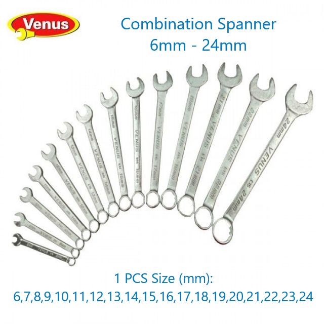[6mm-26mm] VENUS Combination Wrench Spanner (1 Pcs) | Shopee Singapore