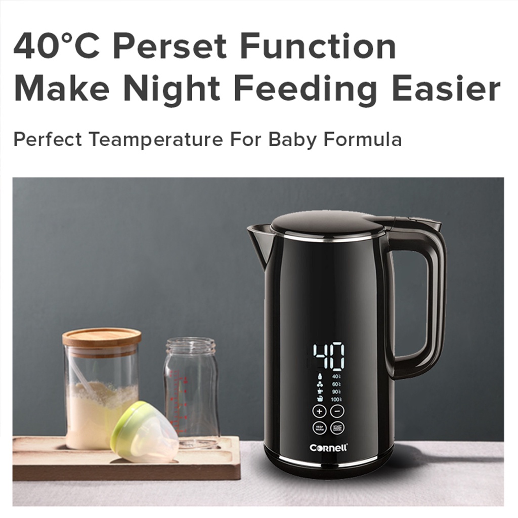 Cornell Smart Digital Display Kettle in SUS304 Stainless Steel, with ...