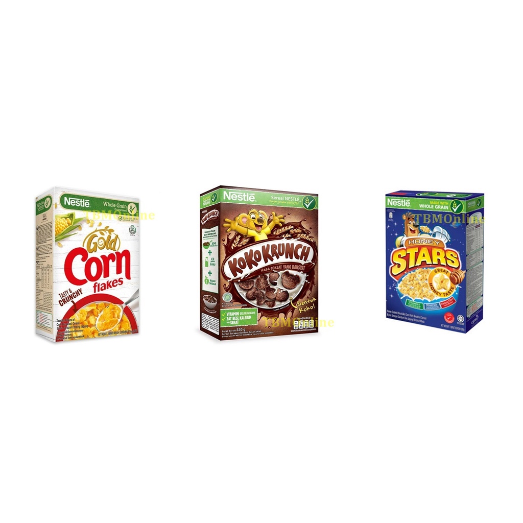 Nestle Cereal Koko Krunch 330g/ Honey Star 300g/ Gold Cornflakes 275g ...