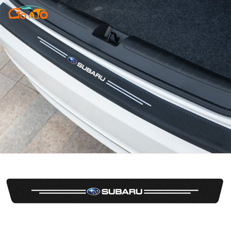 GTIOATO Car Trunk Decorative Protection Sticker Carbon Fiber Auto Rear ...