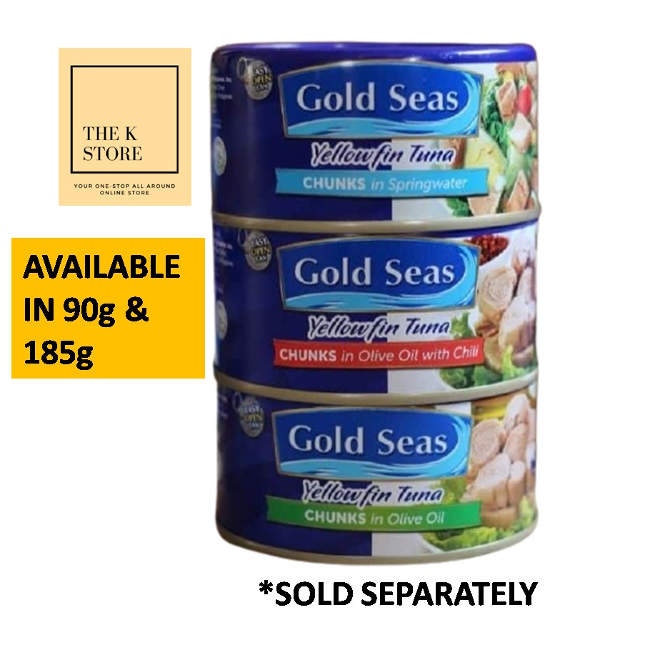 Gold Seas Yellow Fin Tuna Chunks 90g & 185g | Shopee Singapore