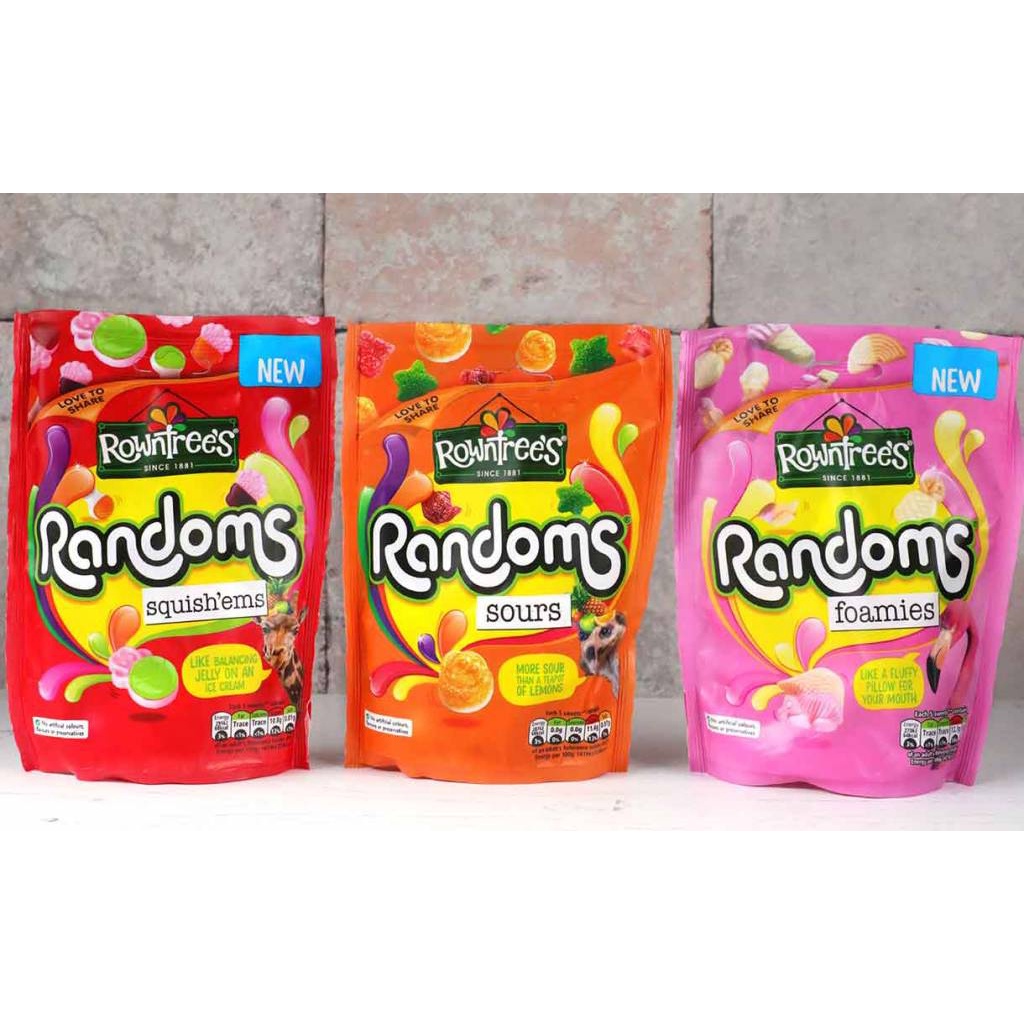 Rowntrees Gums Candy Pouch - Squishems / Sours / Jelly Tots / Random ...