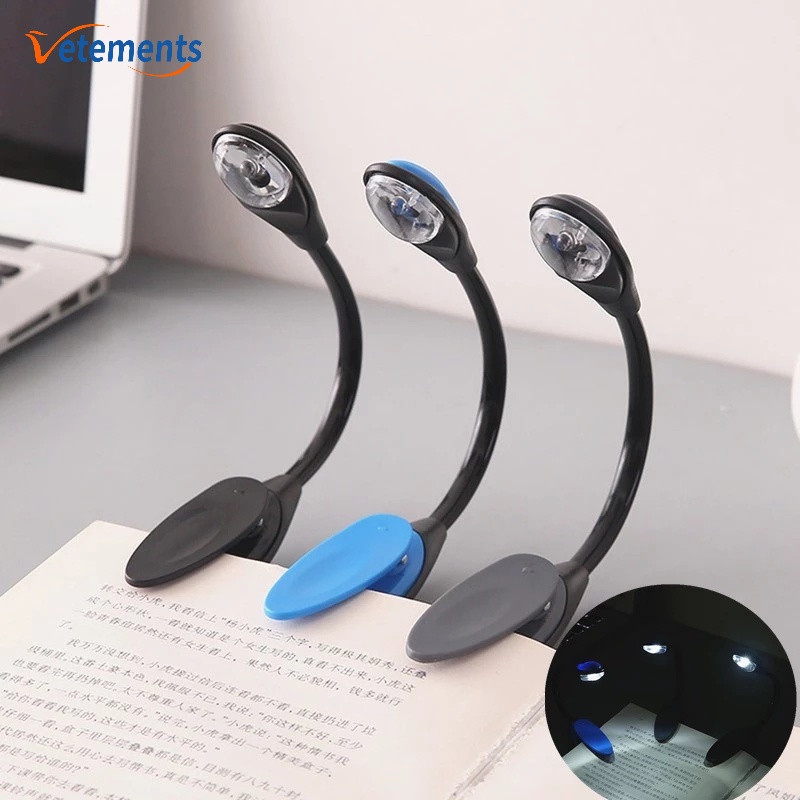 Portable Bendable Battery Powered Clip-On Book Lamp/ LED Eye Protection ...