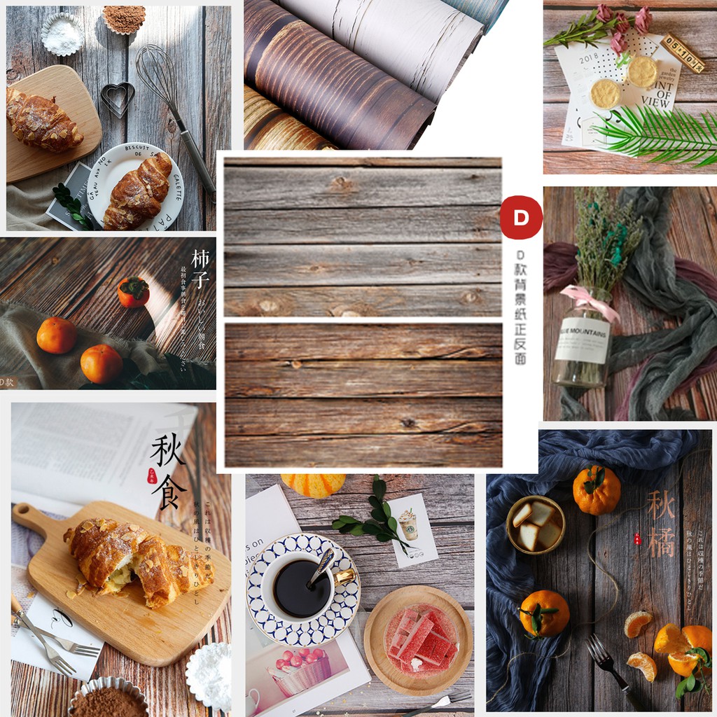Instagram Flat Lay Photography Background Paper (Wood D) | Shopee Singapore