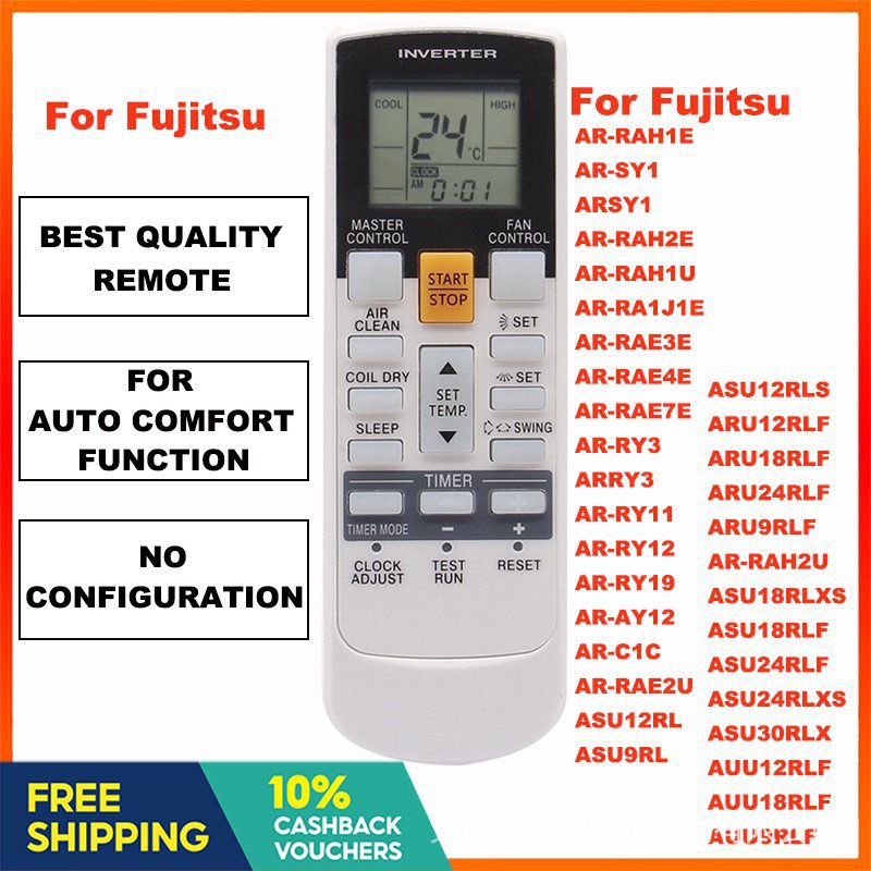 Air Conditioner Conditioning Remote Control for Fujitsu INVERTER AR ...