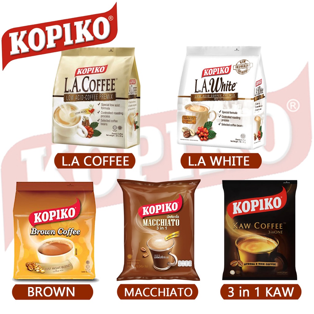 5 Jenis: KOPIKO Coffee Kopiko Extra Kaw Kopi L.A. 3in1 Instant Coffee ...