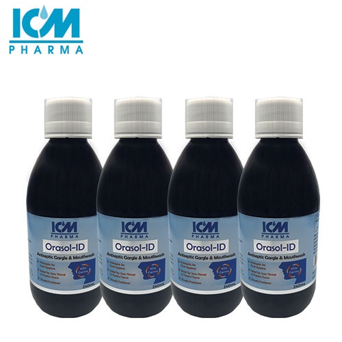 [Bundle Pack of 4 Bottles] Povidone Iodine Antiseptic Gargle and ...