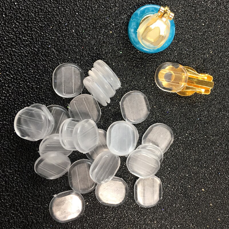 20pcs/Lot Ear Clip Anti-Pain Pad DIY Handmade Clip on Earring Rubber ...