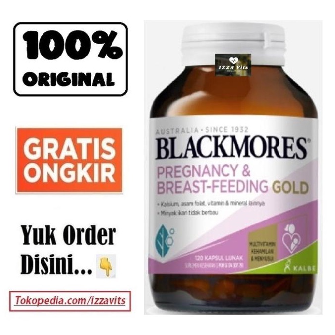 Blackmores Pregnancy Breastfeeding Breast-feeding Gold Bpom 120 Caps ...