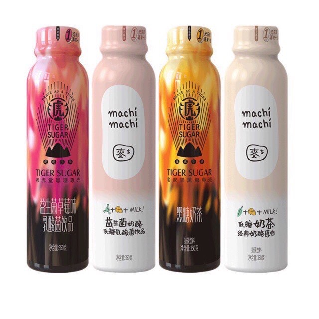 Tiger Sugar Milk Tea & Machi Machi Instant Milk Tea 4 Flavors 350ml ...