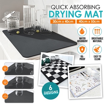 🇸🇬Ready Stock🇸🇬 Wash Basin Drain Absorbent Pad Faucet Diatomite Mats ...