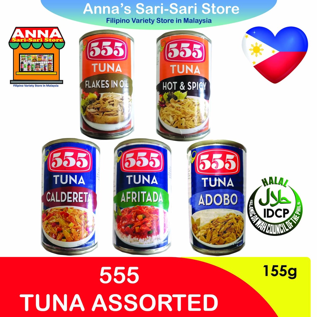 555 TUNA ASSORTED 155 Grams (HALAL) | Shopee Singapore