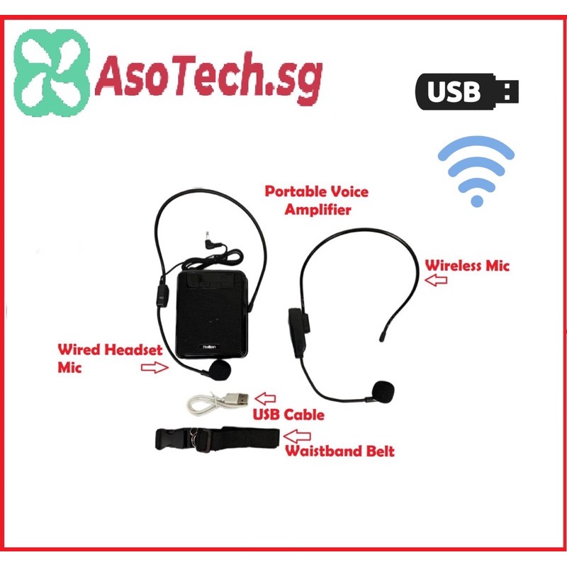 Rolton Portable Voice Amplifier PA System plus Wireless Mic | Shopee ...